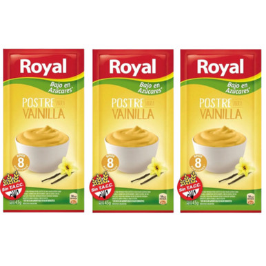 Royal Postre en Polvo Bajo en Azúcares Sabor Vainilla, 43 g / 1.51 oz ...