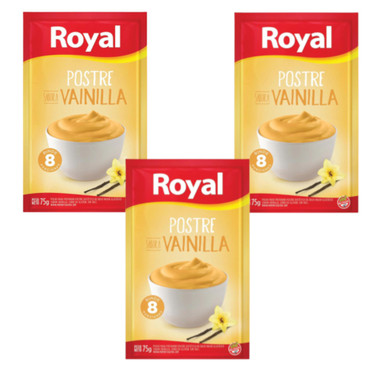 Royal Postre en Polvo Sabor Vainilla, 75 g / 2.64 oz ea (pack de 3 ...