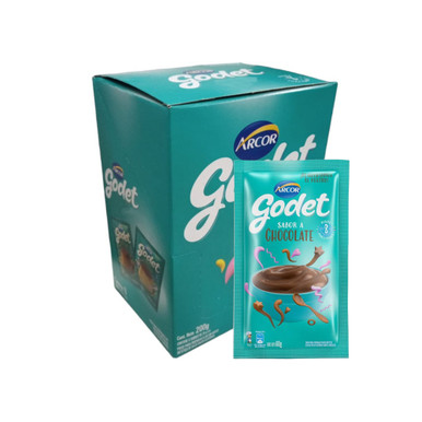 Godet Postre en Polvo Sabor Chocolate, 480 g / 16.93 oz (caja con 8 ...