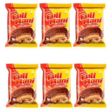 Georgalo Full Maní Alfajor Cubierto de Chocolate, 270 g / 9.52 oz (pack ...