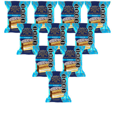 Águila Alfajor Minitorta Sabor Coco, 850 g / 29.98 oz (pack de 12 unidades)