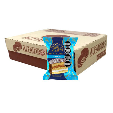 Águila Alfajor Minitorta Sabor Coco, 1.5 kg / 52.91 oz (pack de 21 ...