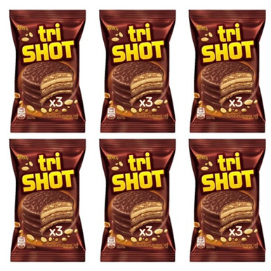 Trishot Triple Alfajor con Mantequilla de Maní y Mousse de Chocolate ...