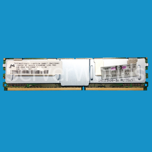 HP 398707-751 | 2GB PC2-5300 DDR2 ECC Memory Module | HP 398707-551 - Serverworlds