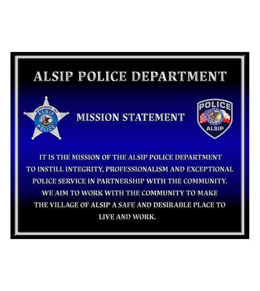 Wall Plaques Police-Mission Statements