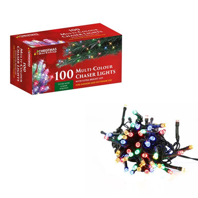 100 LED Multi-Coloured Chaser Lights