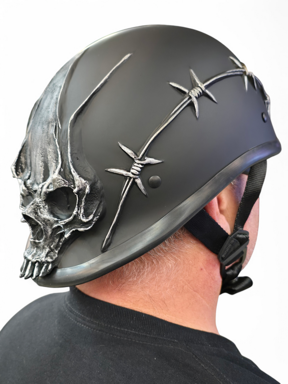 Premium Badass DOT Biker Helmet Micro American Badass Destroyer ...
