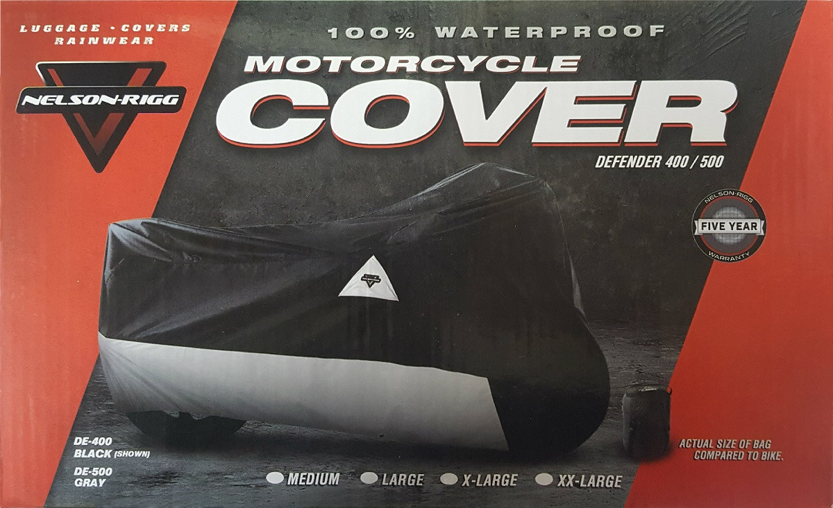 WATERPROOF MOTORCYCLE COVER, NELSON RIGG 400 LG - Riders Biker Supply