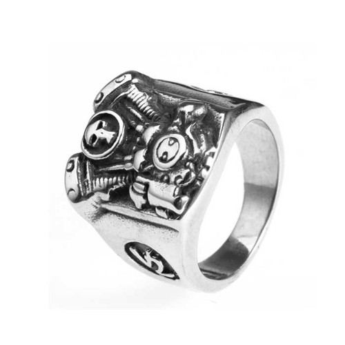 Stainless Steel Biker Rings & Sterling Silver Biker Rings for Men