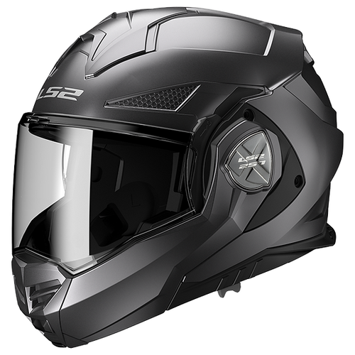 LS2 Advant X Solid Matte Titanium 180 degree Modular Motorcycle Helmet ...