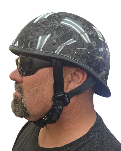 American Badass Forged Carbon Rocker Biker Helmet With Interchangeable ...