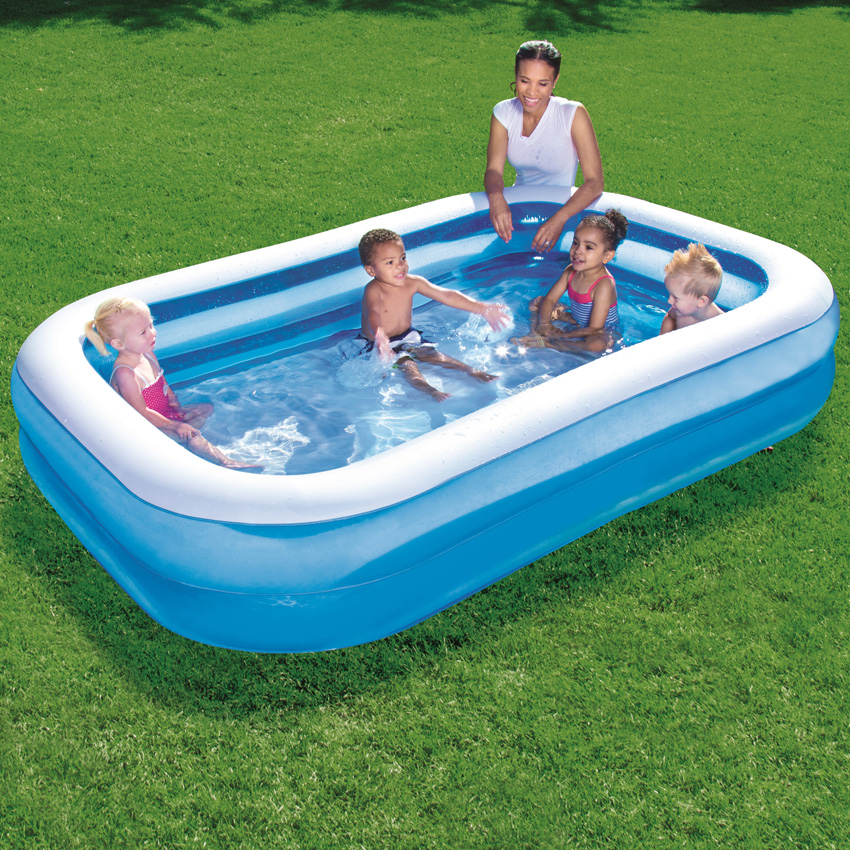 Family Pool: Blue Rectangle Large | Prices Plus