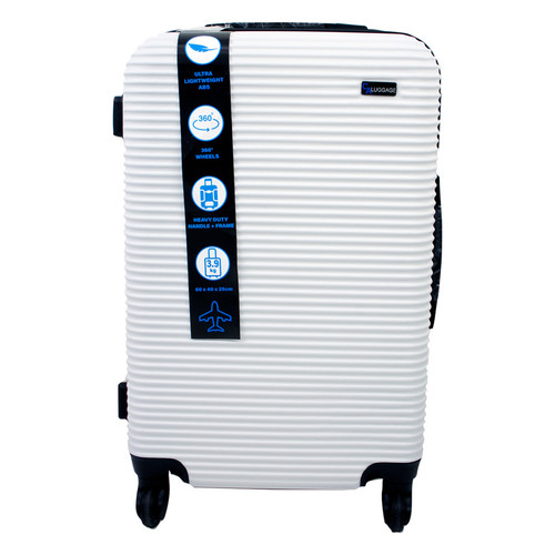 ABS Suitcase 60cm - White | Prices Plus