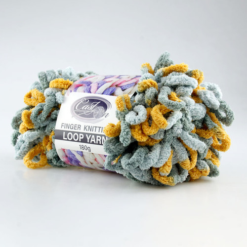 Cast On Finger Knitting Loop Yarn 180 gram Grey / Tan - 10 pack ...