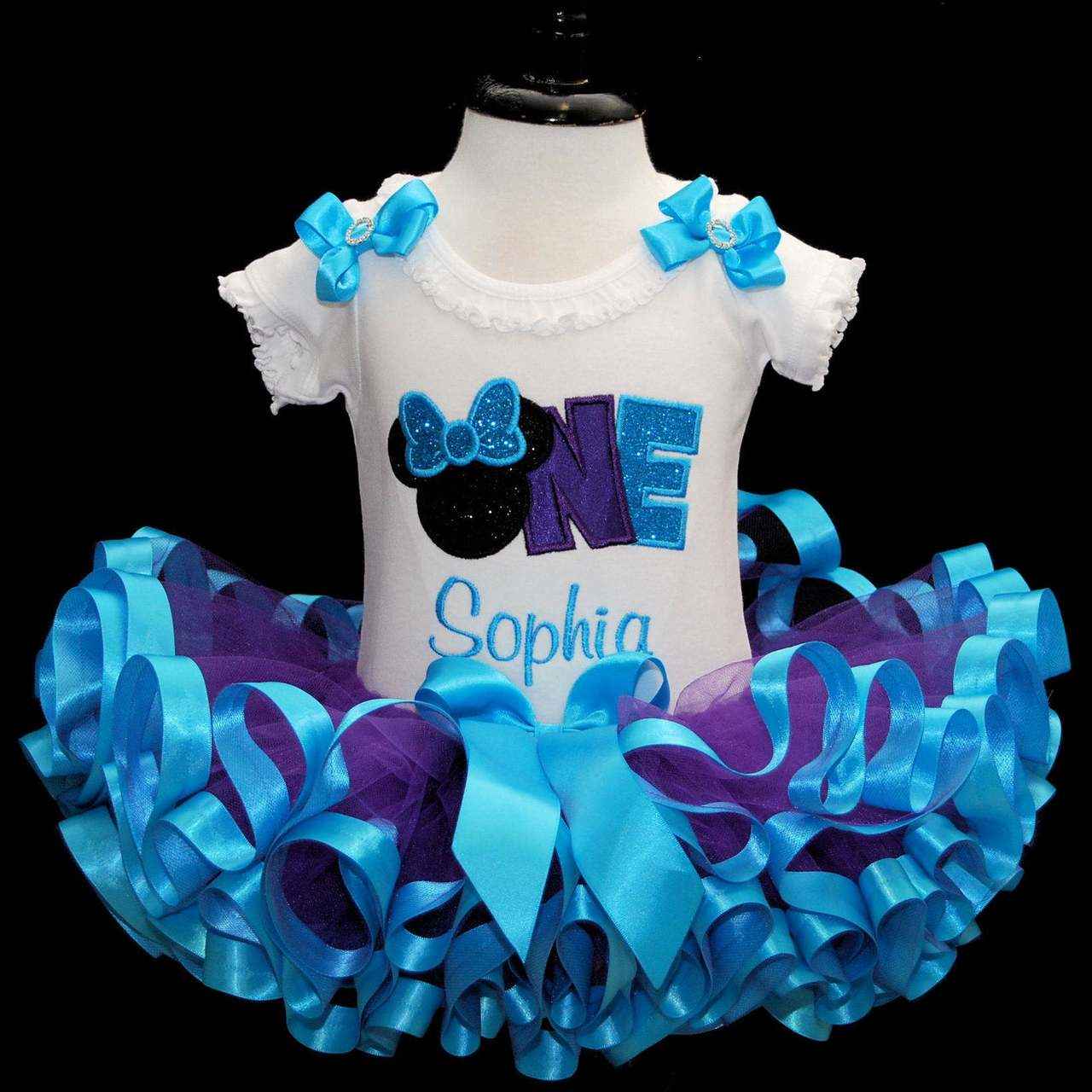 Minnie Mouse Dress for birthday party, personalized tutu set