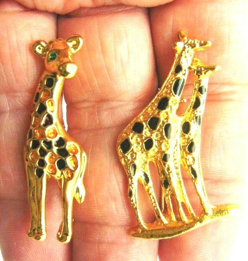 Giraffe Pins Africa Mom Baby Tack 2 Brooch USA DazzleCity