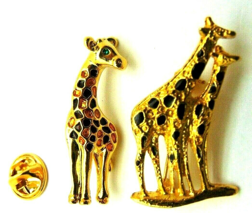 Giraffe Pins Africa Mom Baby Tack 2 Brooch USA DazzleCity