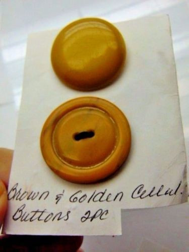 Bakelite Buttons Celluloid 1930's 1940's Semi Chrome Tested