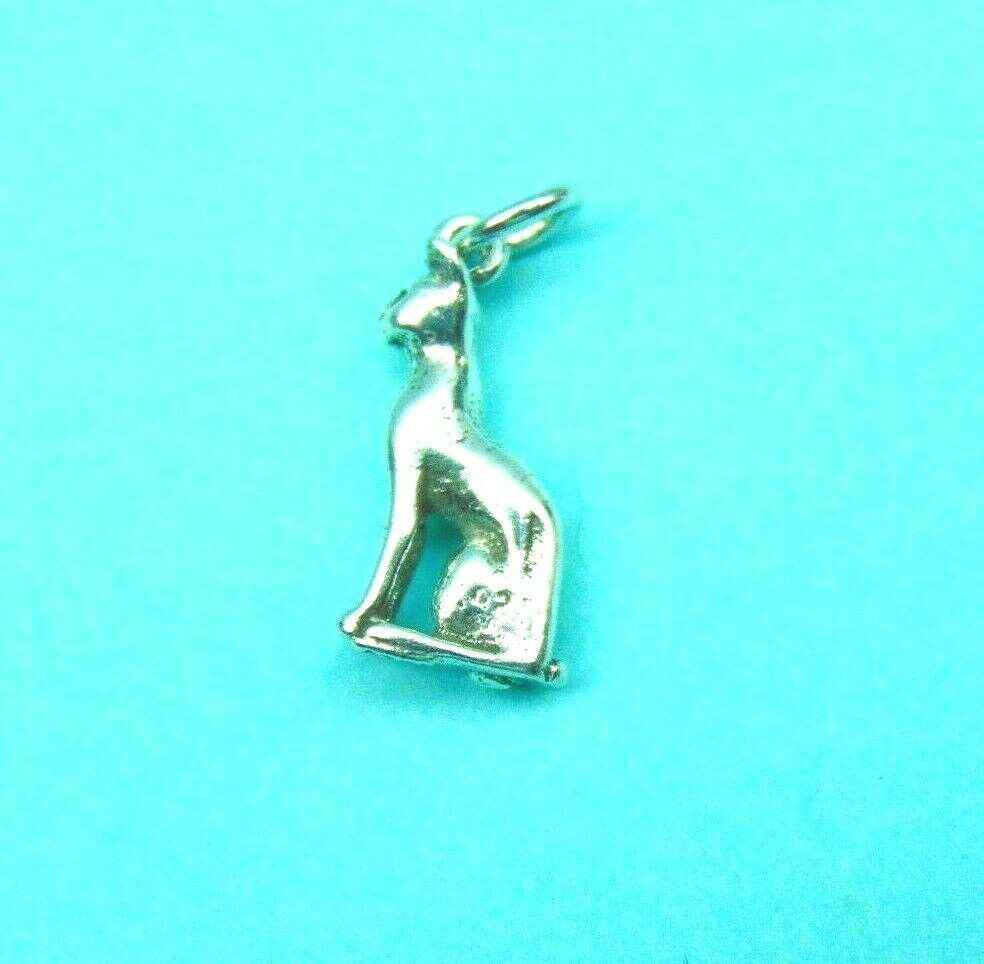 Cat Charm Sterling Silver Abyssinian Mau 925 Egyptian Balady