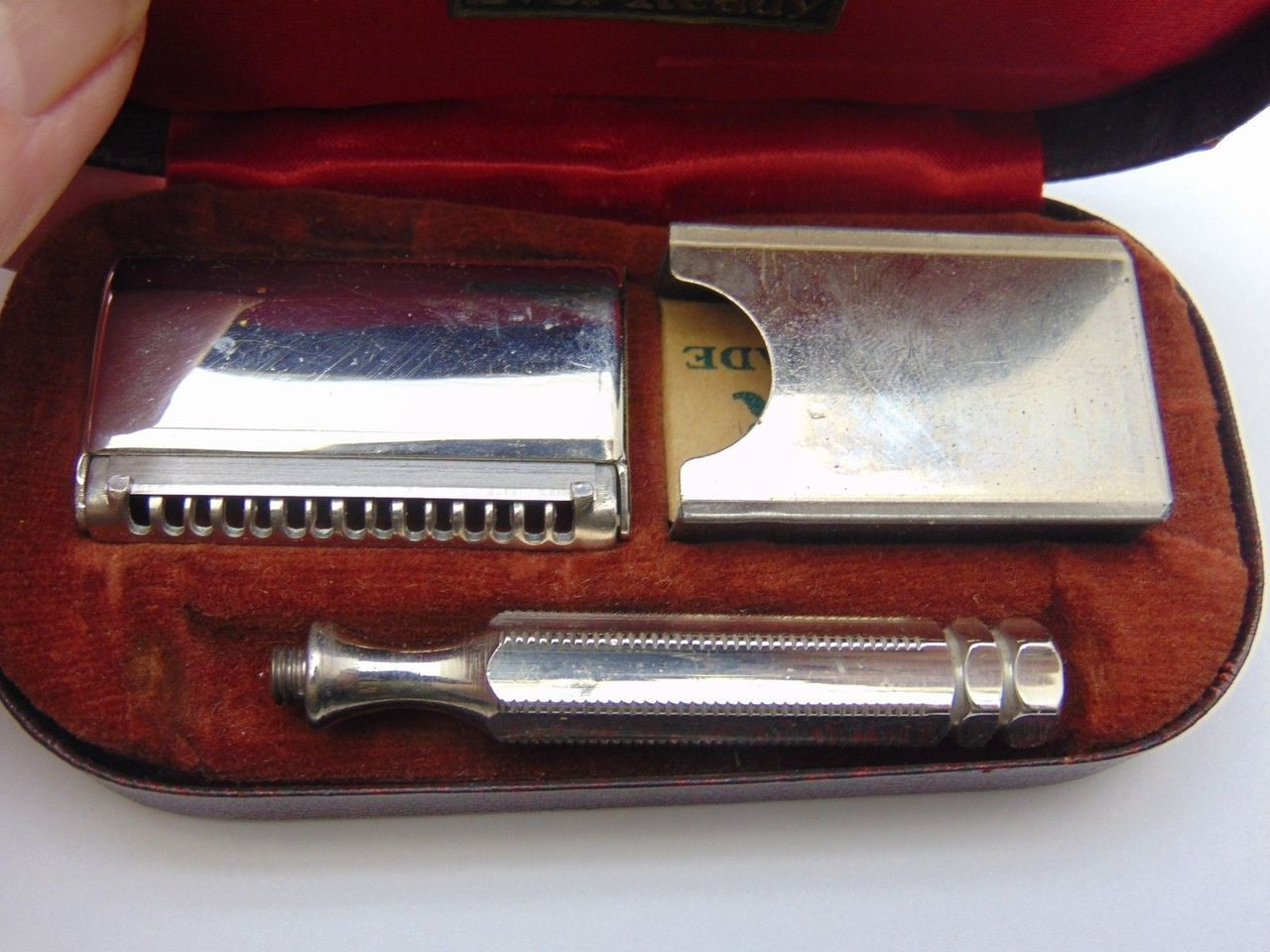 RARE VINTAGE 1930 Ever-Ready SAFETY RAZOR Blade Travel CASE DazzleCity