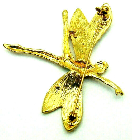 Olivine Fairy Pin Brooch Nymph Pixie Rhinestone Crystal Angel Tinkerbell
