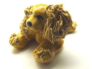 Spaghetti Cocker Spaniel Dog c1940 Jane Callender California Pottery