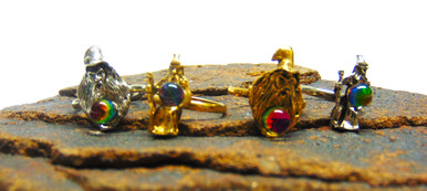 Wizard Merlin Rings Swarovski Crystal Ball Vintage DazzleCity