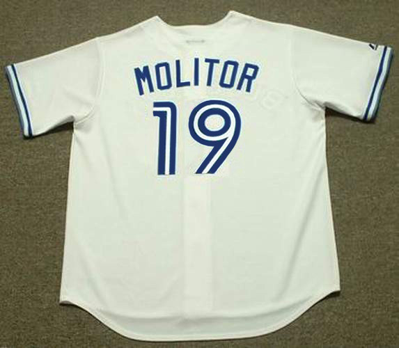 PAUL MOLITOR Toronto Blue Jays 1993 Majestic Throwback Home Baseball ...