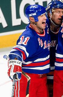 MARK MESSIER New York Rangers 1990's CCM Vintage Throwback NHL Hockey ...