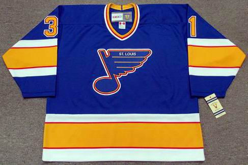 Curtis Joseph 1991 St. Louis Blues Vintage Throwback NHL Hockey Jersey
