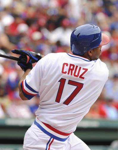 NELSON CRUZ | Texas Rangers 1970's Home Majestic Baseball Throwback Jersey
