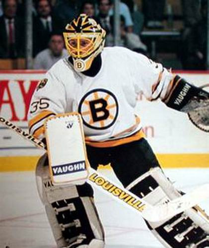 Andy Moog Jersey - 1990 Boston Bruins Home Vintage NHL Hockey Jersey