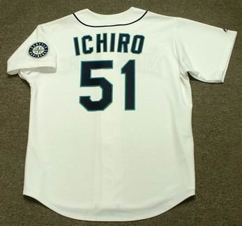 MAJESTIC | ICHIRO SUZUKI, Seattle Mariners 2001 Throwback Baseball Jersey