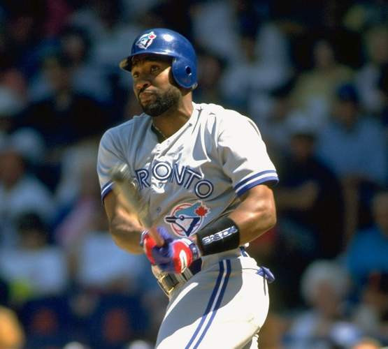 JOE CARTER | Toronto Blue Jays 1993 Away Majestic Throwback Baseball Jersey