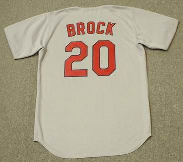 LOU BROCK St. Louis Cardinals 1967 Majestic Cooperstown Throwback Away ...