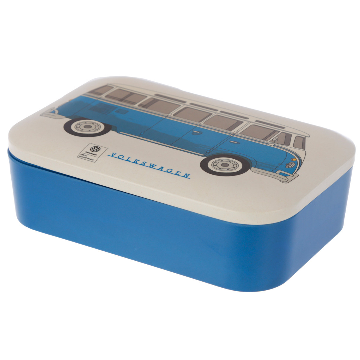 Volkswagen Blue Campervan Bamboo Lunch Box - Dine in VDub Style