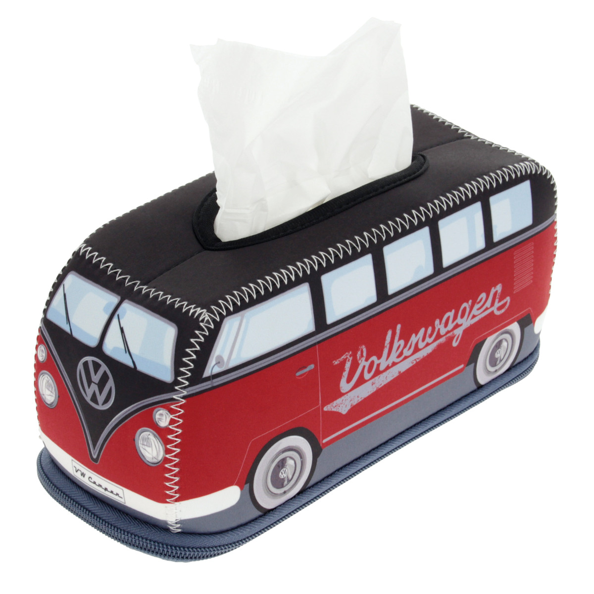 VW Black & Red Campervan Neoprene Tissue Box Holder - Helper for Runny ...