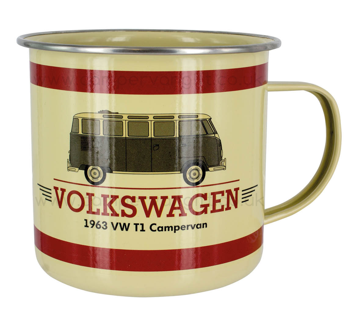 VW Campervan Monochrome Coffee Mug - Get the kettle on!