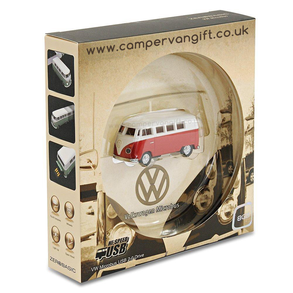 VW Red Campervan 8GB USB Memory Stick - Retro Tech Fun Mixed Into One!