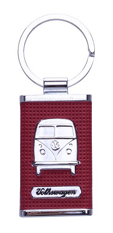 Chrome Embossed VW Campervan Key Ring