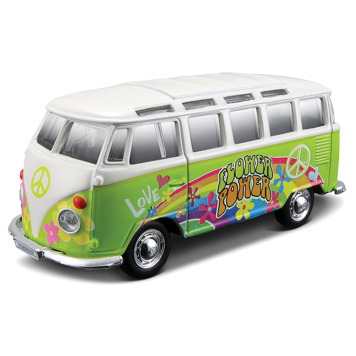 Volkswagen Green and White Samba Diecast Campervan