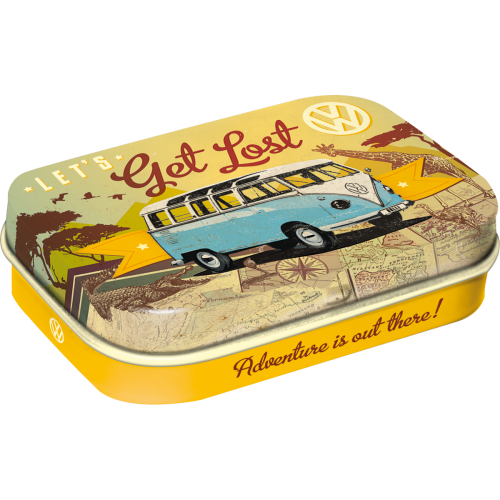 Volkswagen Campervan Get Lost Metal Mint Box - Making that Journey Fresher