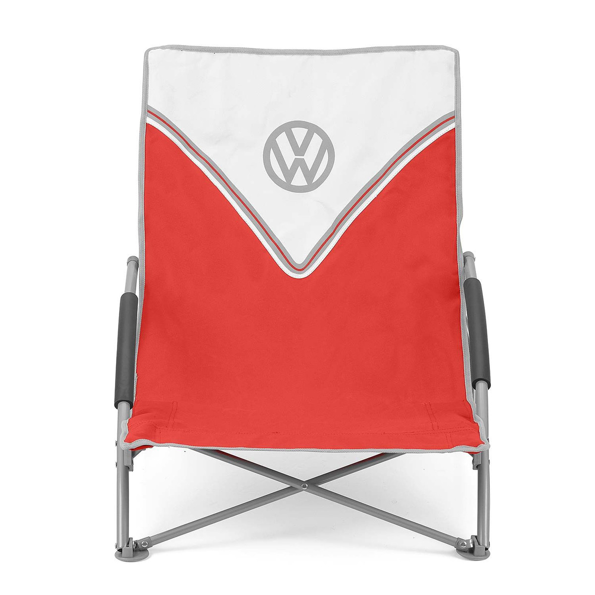 Volkswagen Red Campervan Folding Low Camping Chair - Laid Back and Low