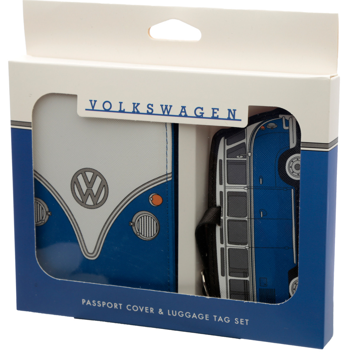 Volkswagen Blue Campervan Passport & Luggage Tag Set - Travel in Style