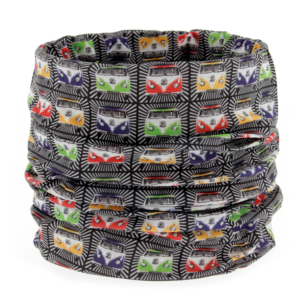 Volkswagen Campervan Black Multi Coloured Face Mask Scarf - Keeping you ...