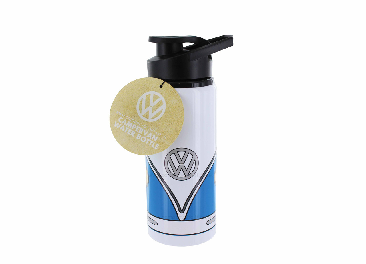 Volkswagen Aluminium Blue Water Bottle - CamperVan Gift Limited