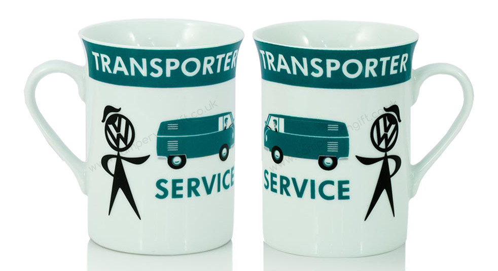 VW Mr Bubblehead Campervan Transporter Coffee Mug - Get the kettle on!