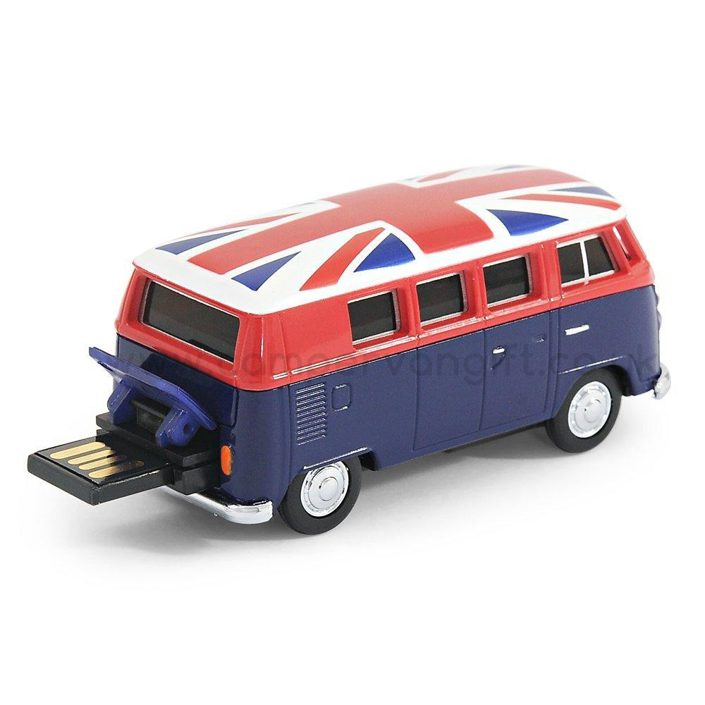 VW Union Jack Campervan 8GB USB Memory Stick - Retro Tech Fun Mixed ...