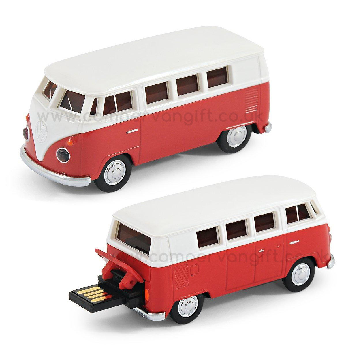 VW Red Campervan 8GB USB Memory Stick - Retro Tech Fun Mixed Into One!