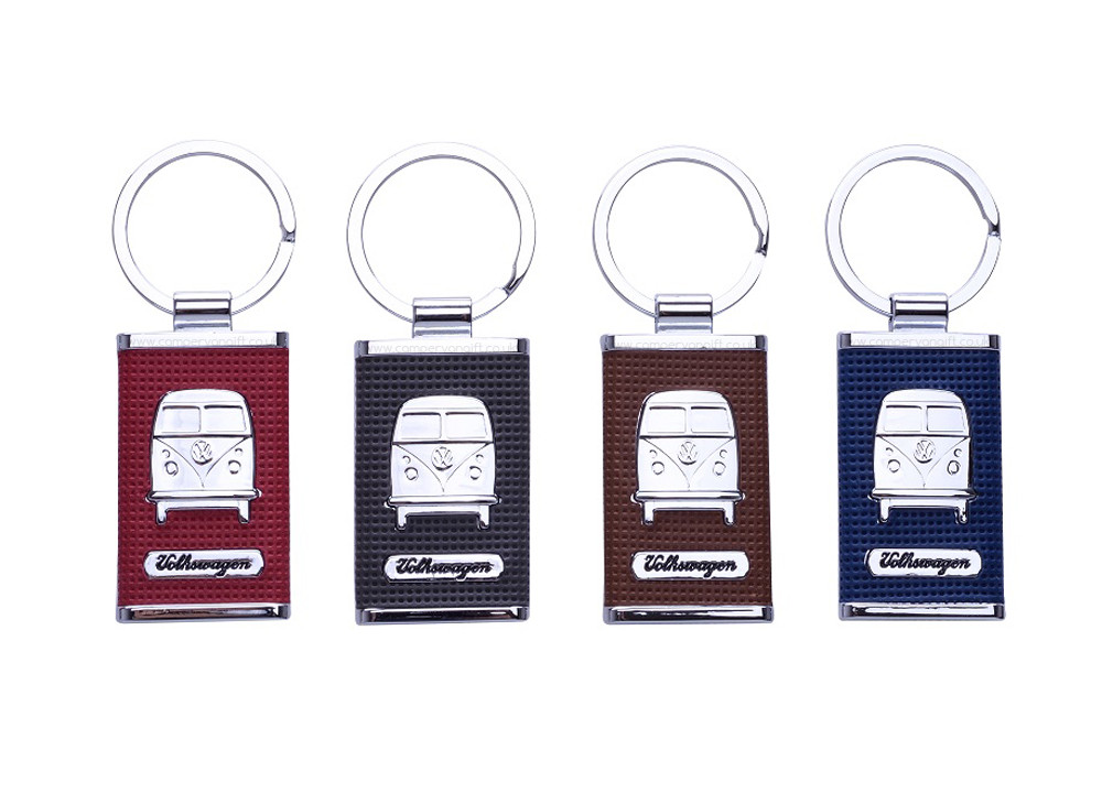 VW Campervan Rubber Keyring - Front View - CamperVan Gift Limited